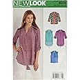 NEW LOOK 6374 Misses' Shirts with Sleeve and Length Options Sewing Kit ...