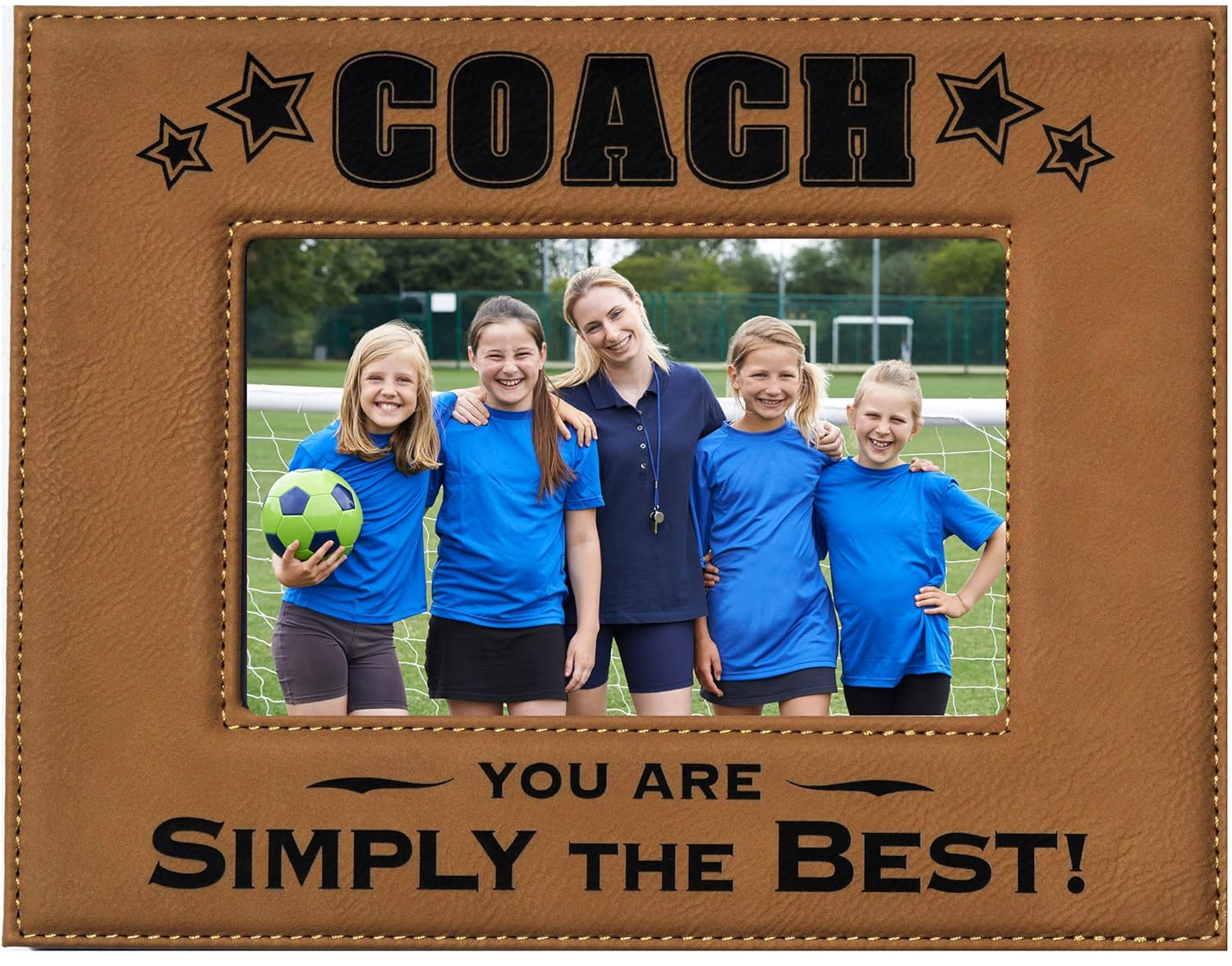 Amazon.com - GIFT COACH PICTURE FRAME ~ Engraved Leatherette Picture ...