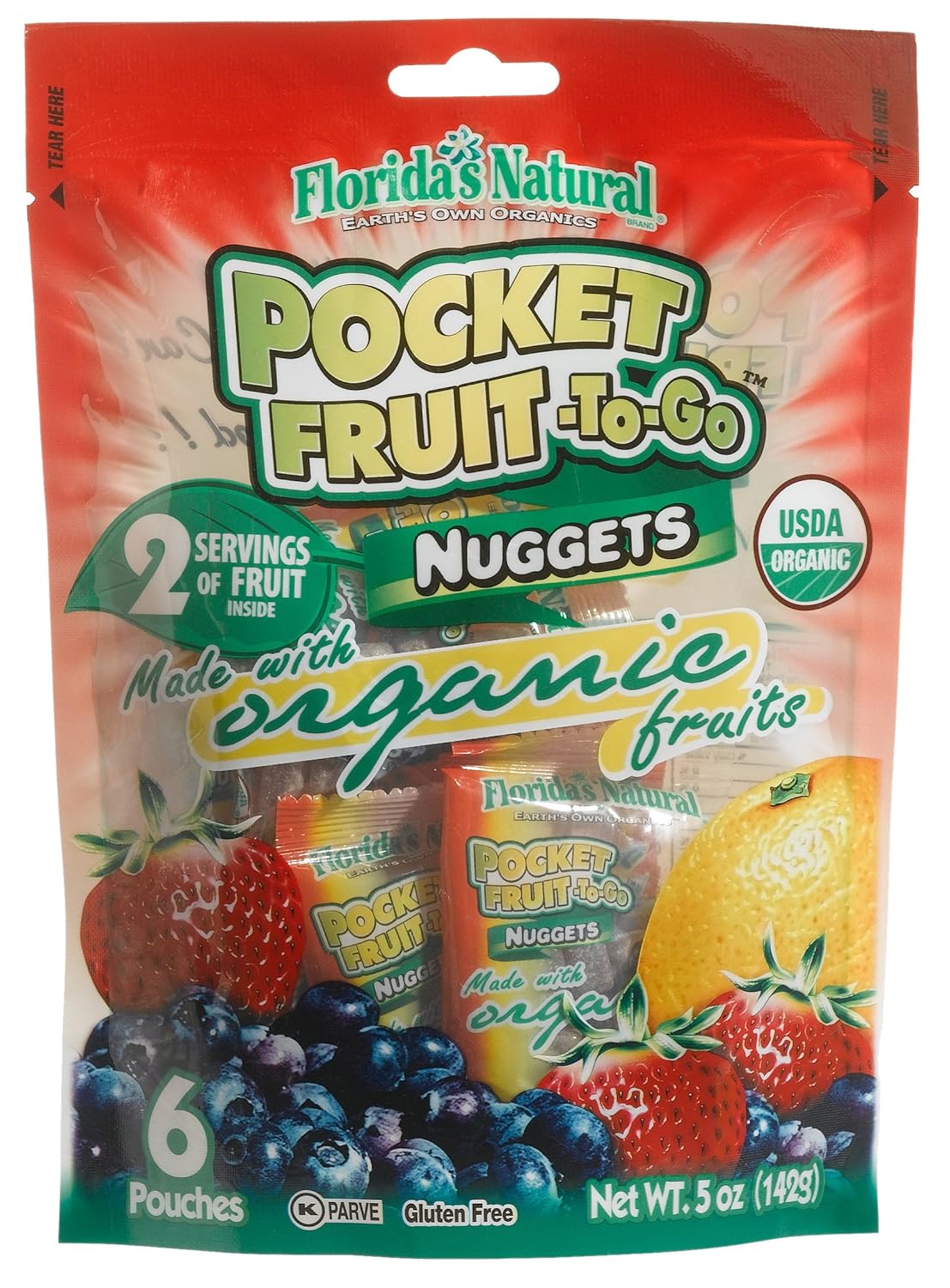 Amazon.com: Florida's Natural Pocket Fruit-to-go Nuggets, Gusset Bag 6 ...
