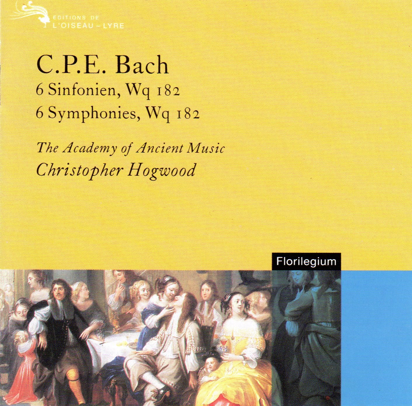 Bach Cpe-6 Symphonies Wq 182-Hogwood-Academy Ancient Music: Christopher Hogwood, Christopher ...