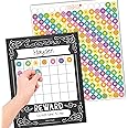 Amazon.com: 25 Chalkboard Sticker Chart For Kids Behavior Chart For ...