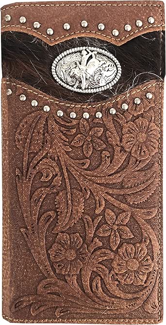 Amazon.com: Western Cowboy Wallet for Men Leather Mens Long Bifold ...