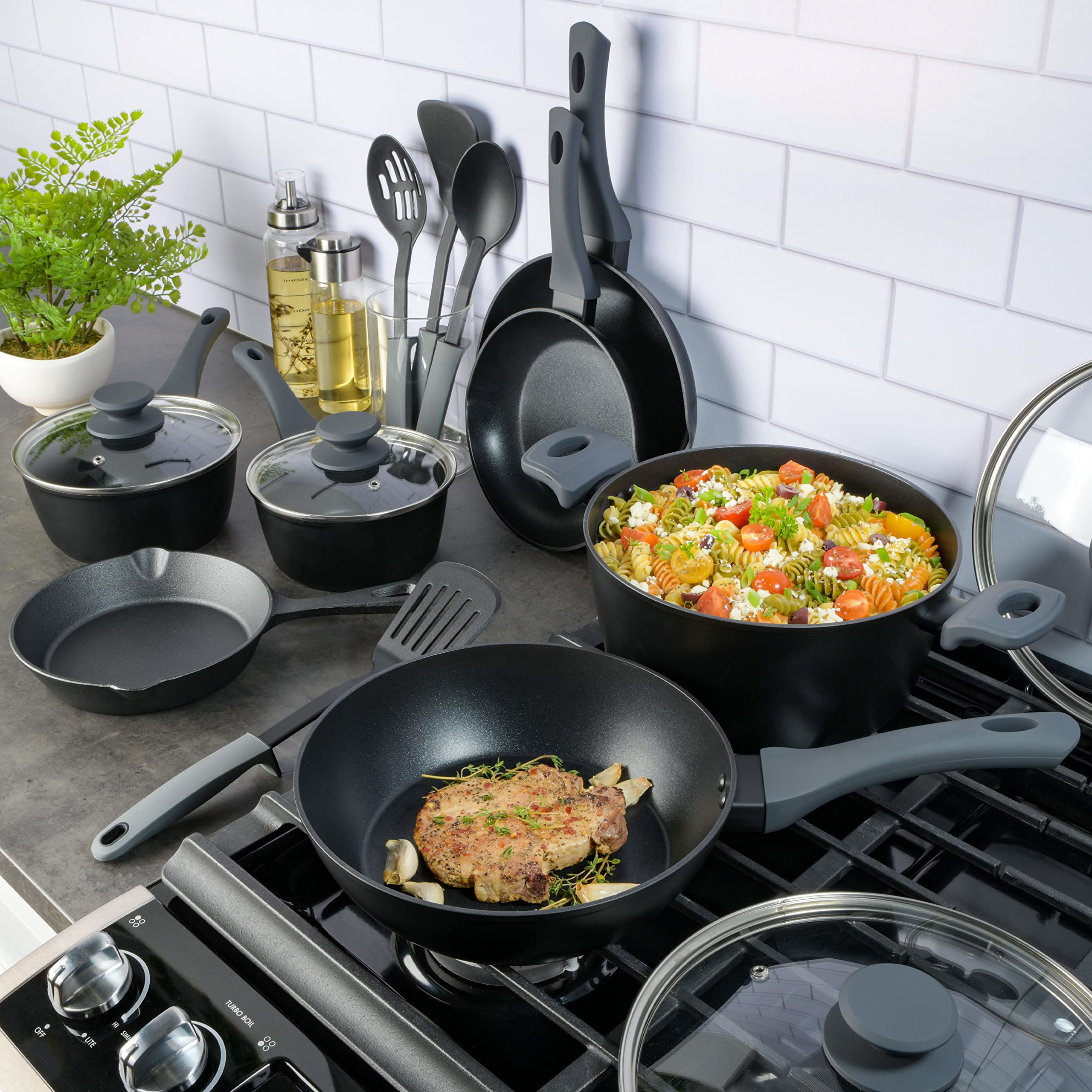 Mua Gibson Soho Lounge Nonstick Forged Aluminum Induction Pots and Pans ...