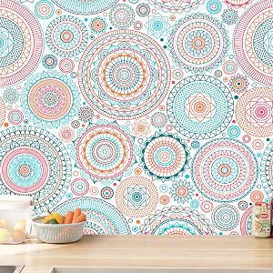 Amazon.com: Fun Peel and Stick Wallpaper Cute Contact Paper Colorful ...