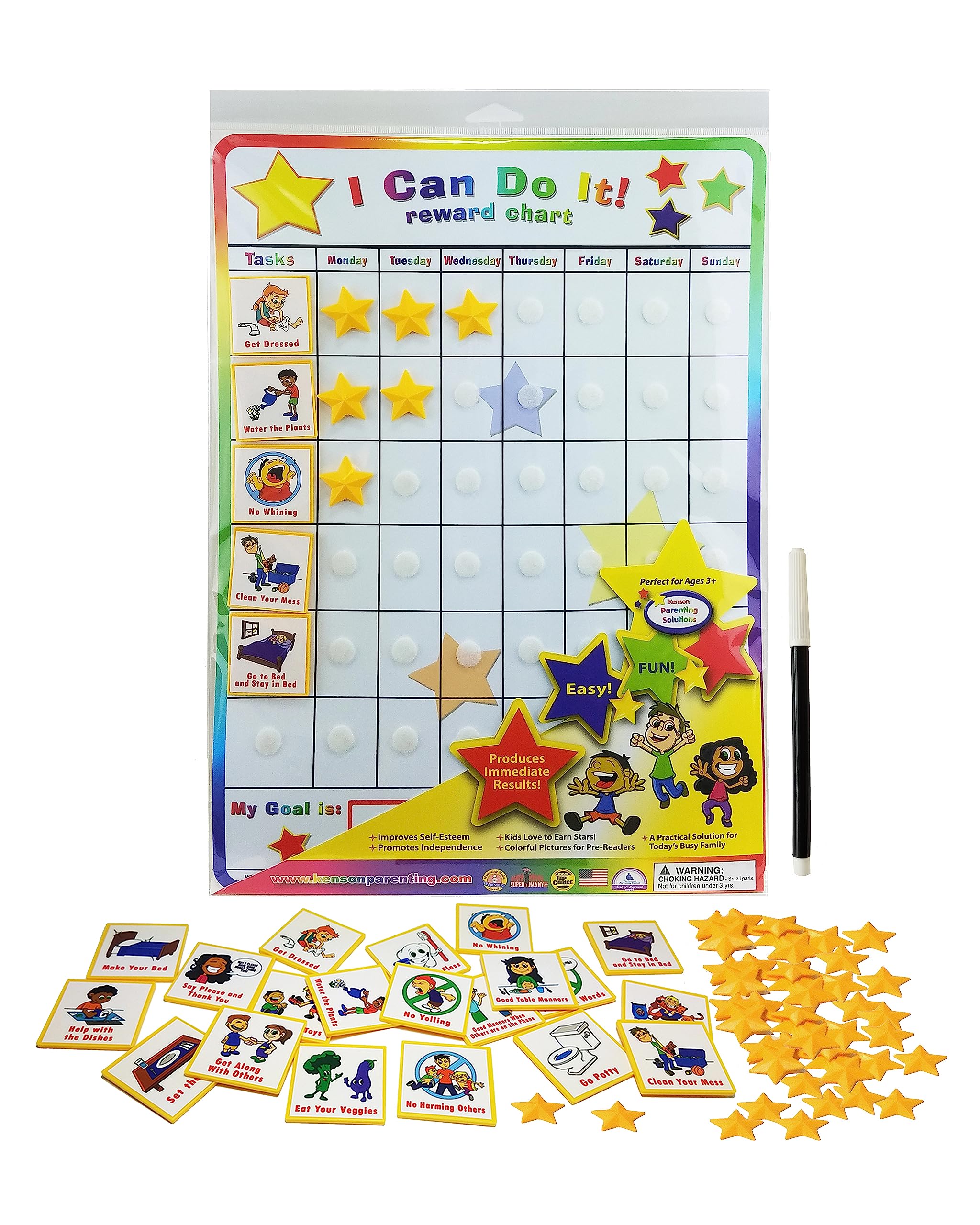 Mua Fun Behavior Reward Chart for Kids – I Can Do It! Chore Chart for ...