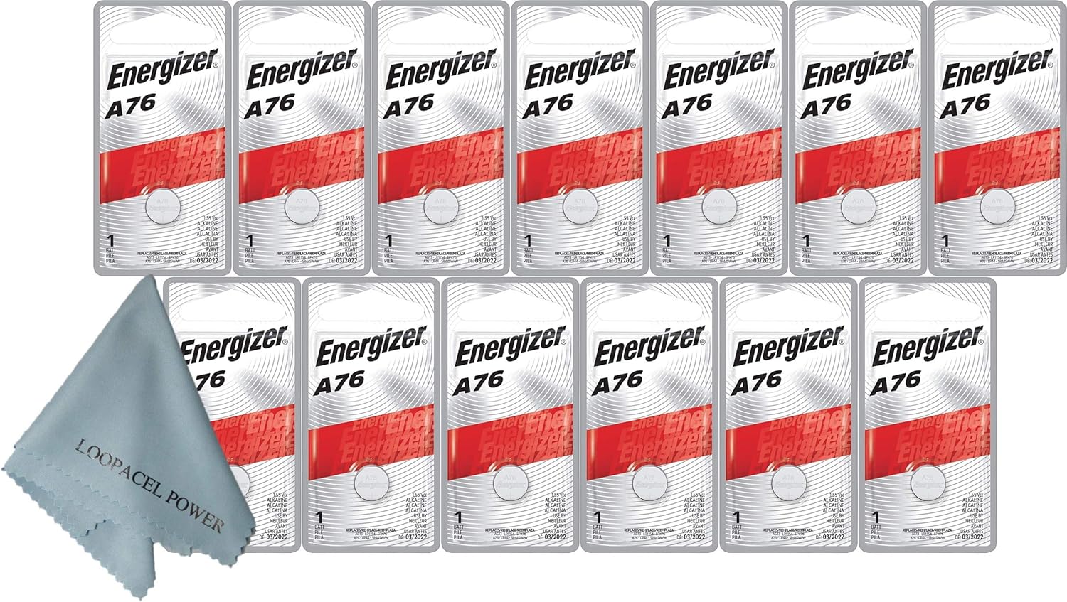Amazon.com: Energizer A76 LR44 1.55V Button Cell Alkaline Batteries ...
