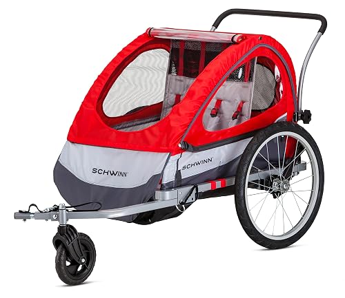 Schwinn Trailblazer Double Child Bike Trailer, Max of 2 Children with ...