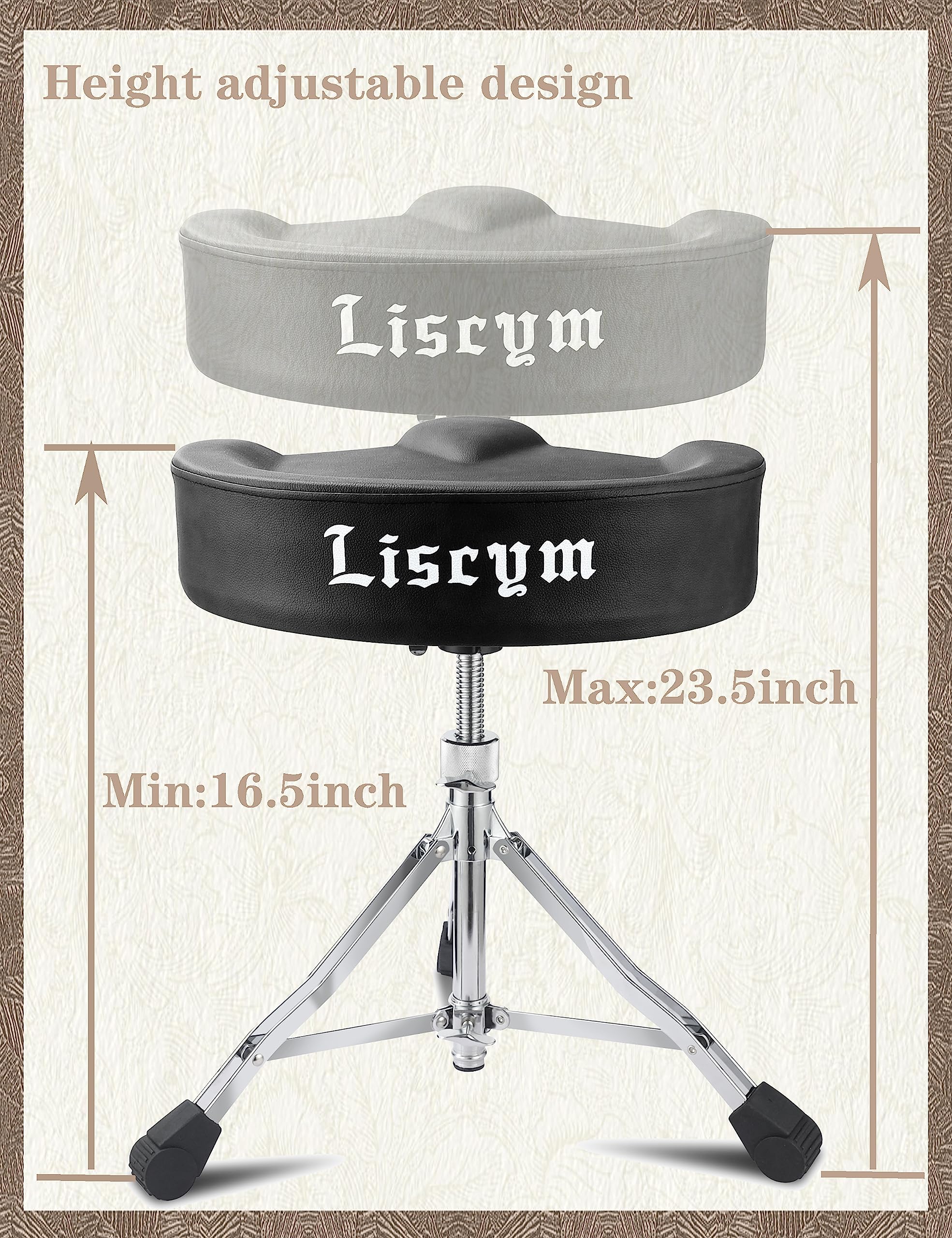 Mua Liscym Drum Throne, Padded Seat Height Adjustable Drum Stool ...