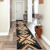 Amazon.com: Tyrot Black Boho Aztec Runner Rug 2x8 Western Hallway Rug ...