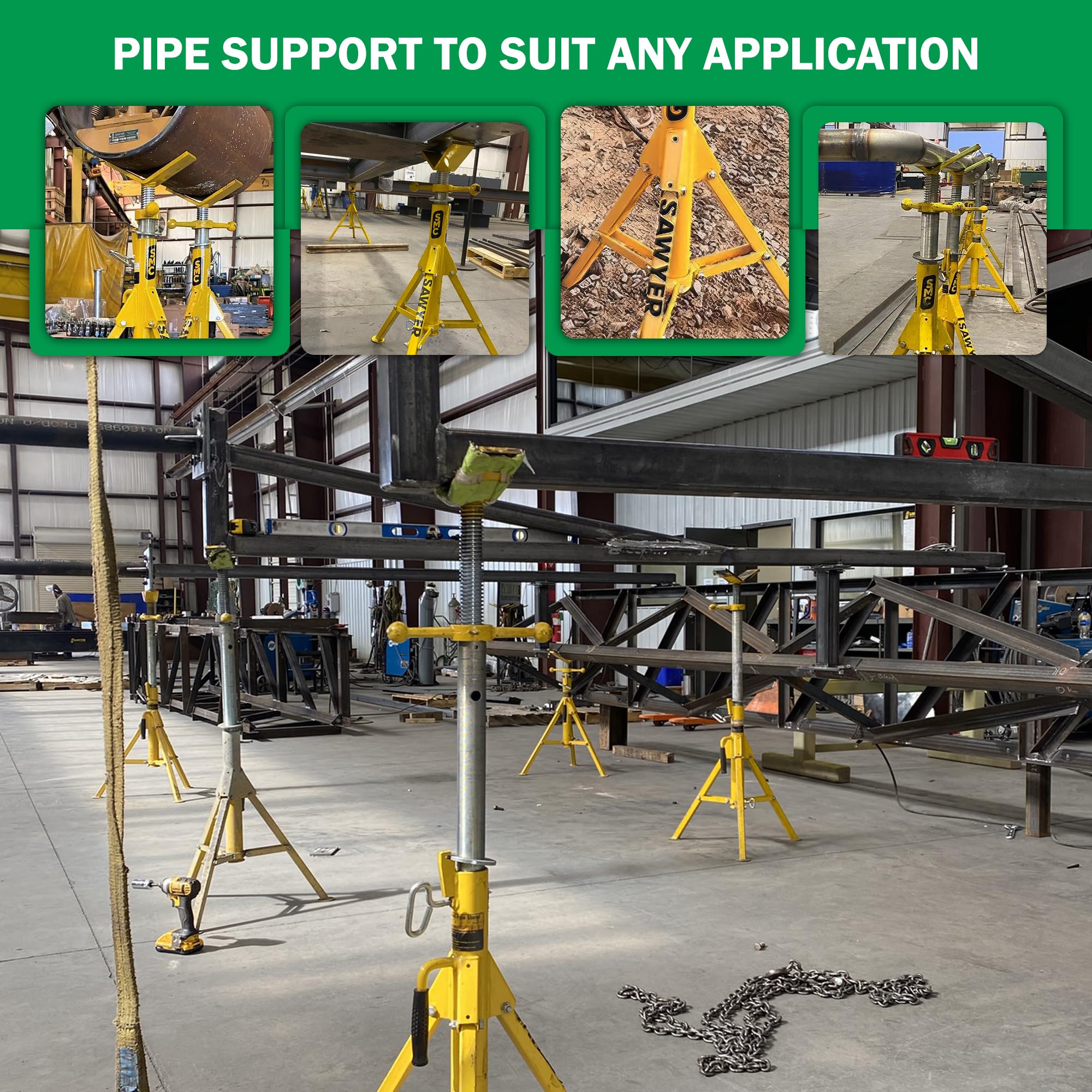 Mua Sawyer - Folding V Head Pipe Stand - Portable Steel Tripod Pipe ...