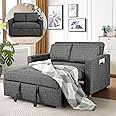 Amazon.com: SEJOV Sleeper Sofa, 3-in-1 Convertible Pull Out Couch Bed Futon Sofa, Linen Fabric ...