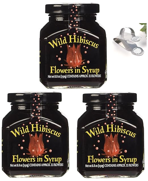 Amazon.com : Wild Hibiscus Flowers in Syrup - 8.8 oz 3 Pack (3 ...