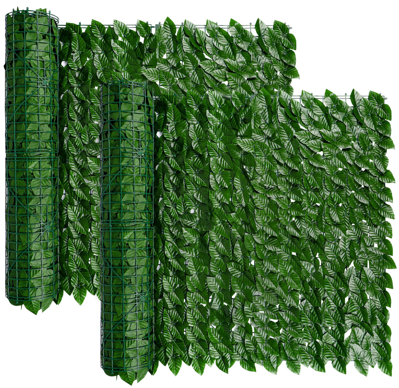 iCover 2PK 39 * 118in Artificial Ivy Privacy Fence Screen Cover, Highly ...