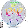 Amazon.com: Kasbin 12 Inch Large Digital Wall Clock with Remote Control ...