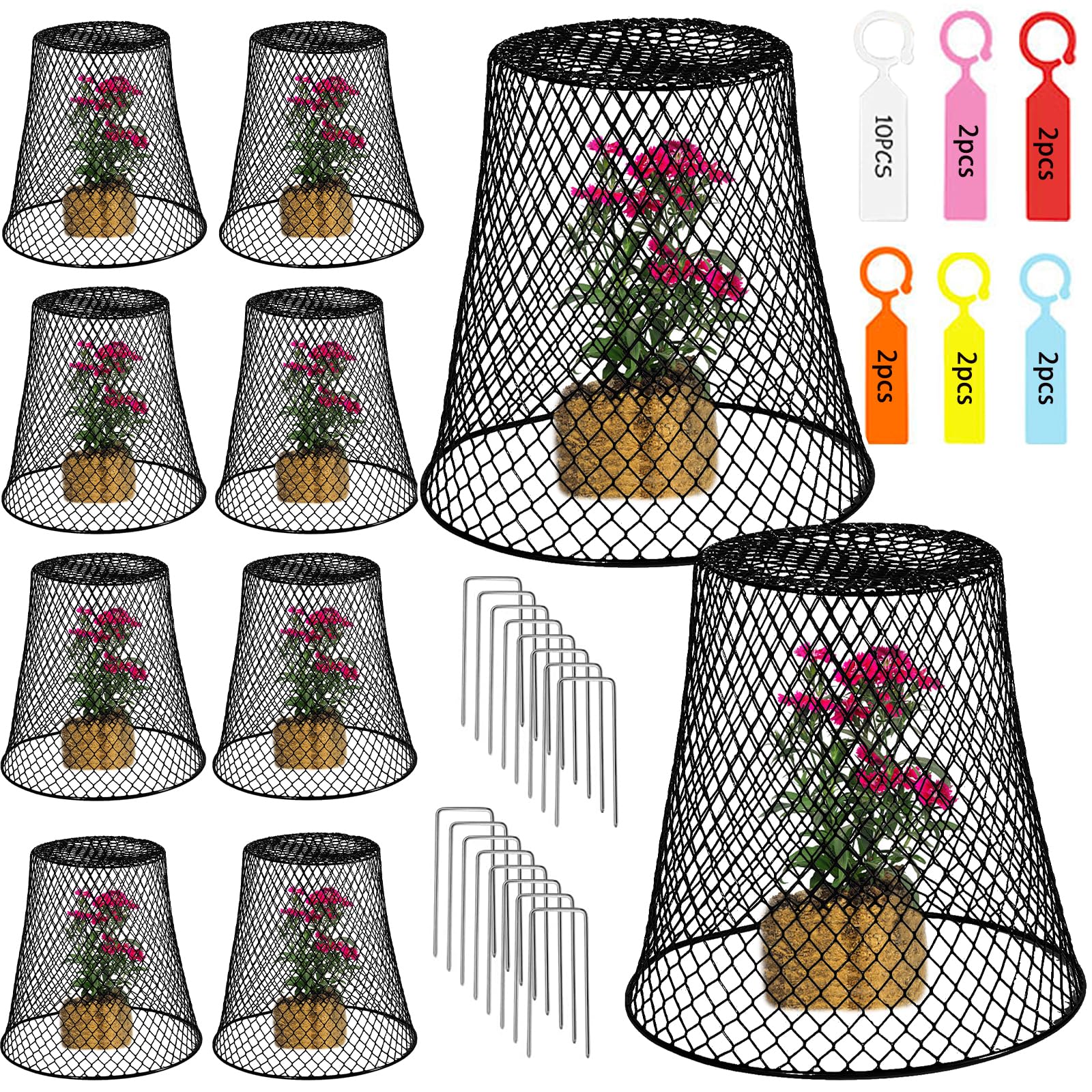 Sapbontchi Garden Cloches for Plants, Chicken Wire Plant Covers Plant ...