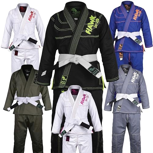 Hawk Sports Brazilian Jiu Jitsu Gi for Kids, Ultra-Light Extra Tough ...