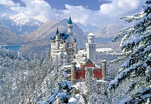 Amazon.com: Winter at Neuschwanstein Castle 2000pc Jigsaw Puzzle : Toys ...