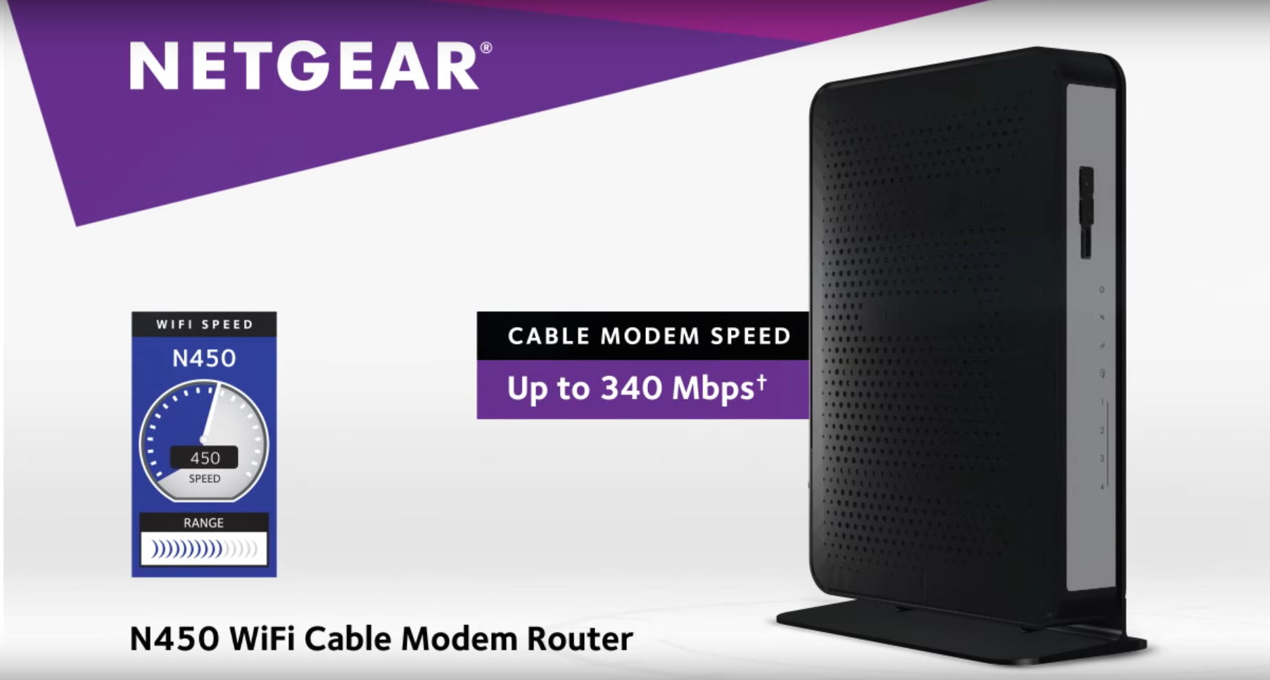 Watch NETGEAR N450 WiFi Cable Modem Router Product Tour on Amazon Live