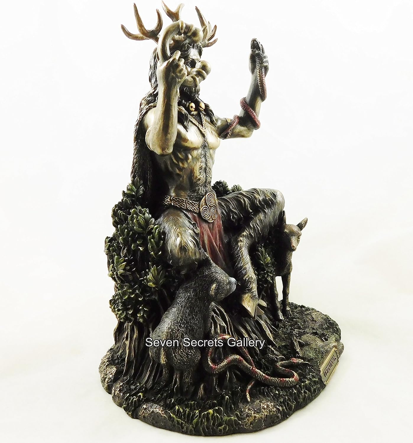 Cernunnos Lord of the Forest Bronzed Statue Figurine Pagan God Altar ...