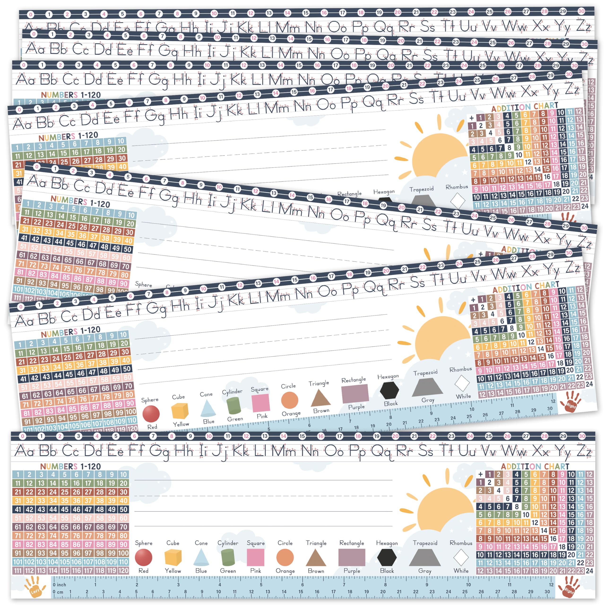 Mua KING PRINT 30 Boho Desk Name Tags for Classroom (14x4 ...