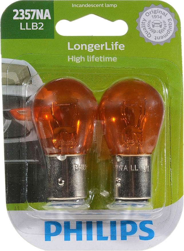 Philips 2357NA LongerLife Miniature Bulb, 2 Pack, Headlight Bulbs ...