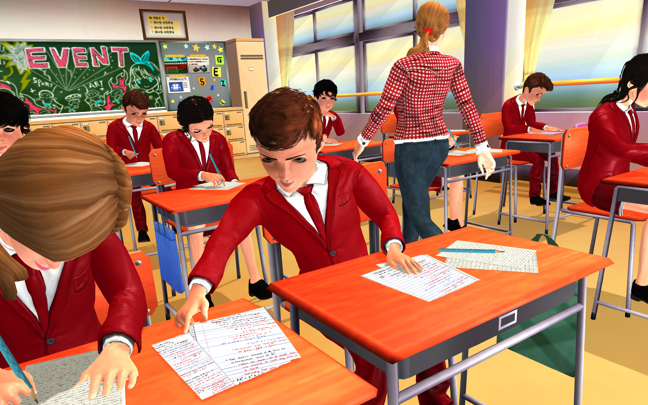 Amazon.com: High School Cheating Boy, City School Simulator Game 3D ...