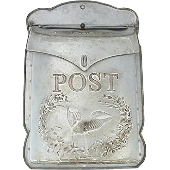 Galvanized Metal Antique Milk Delivery Box Post MailBox - Shabby Chic ...