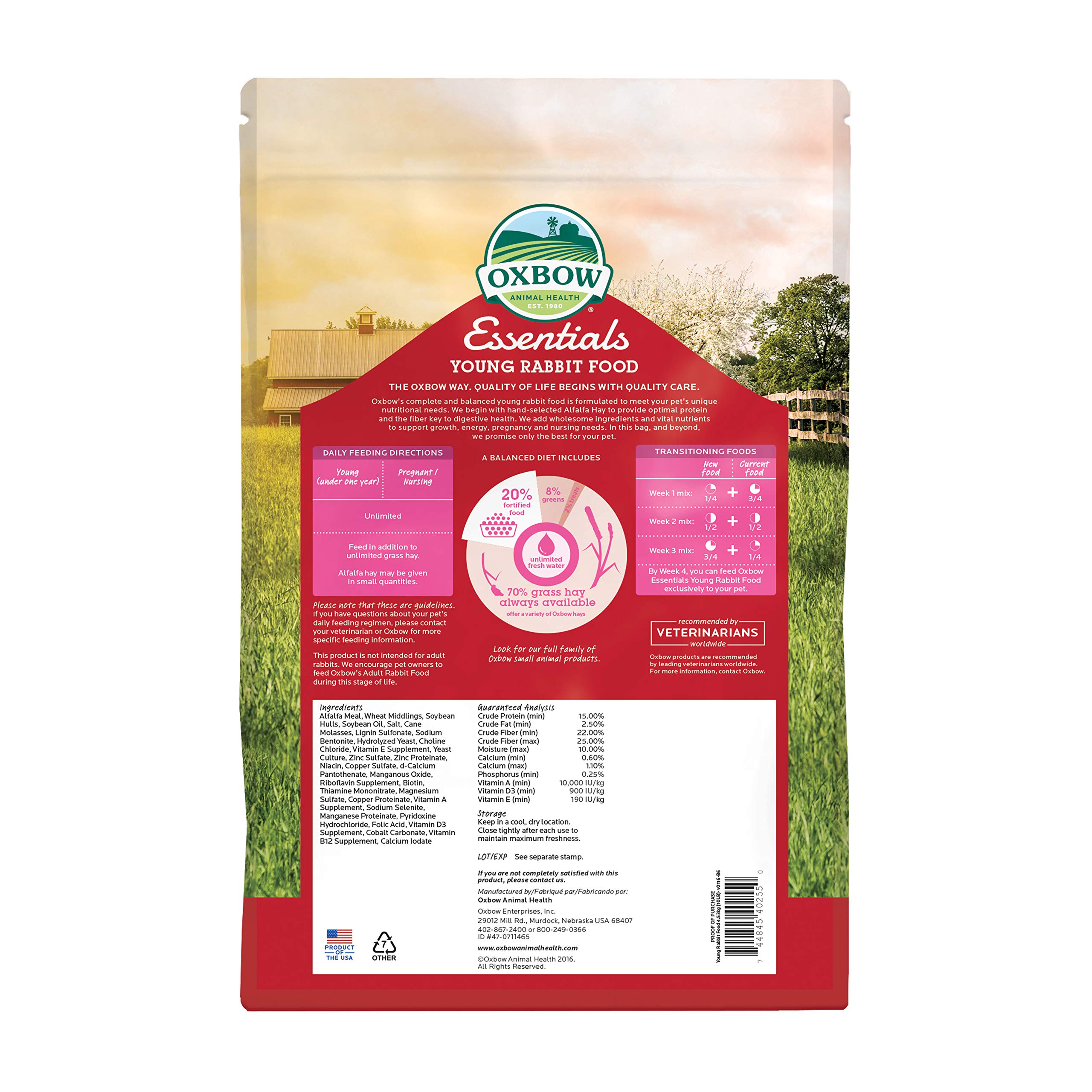 Mua Oxbow Essentials Young Rabbit Food - All Natural Rabbit Pellets ...