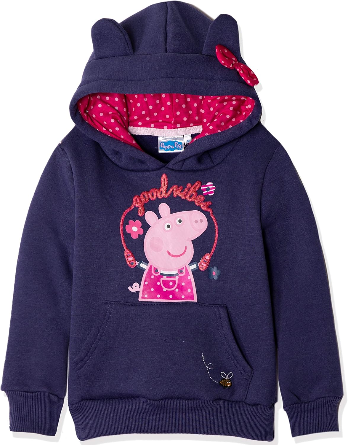 Peppa Pig Official Girl's Fleece Hoodie, Joggers Sweatpants Hooded ...