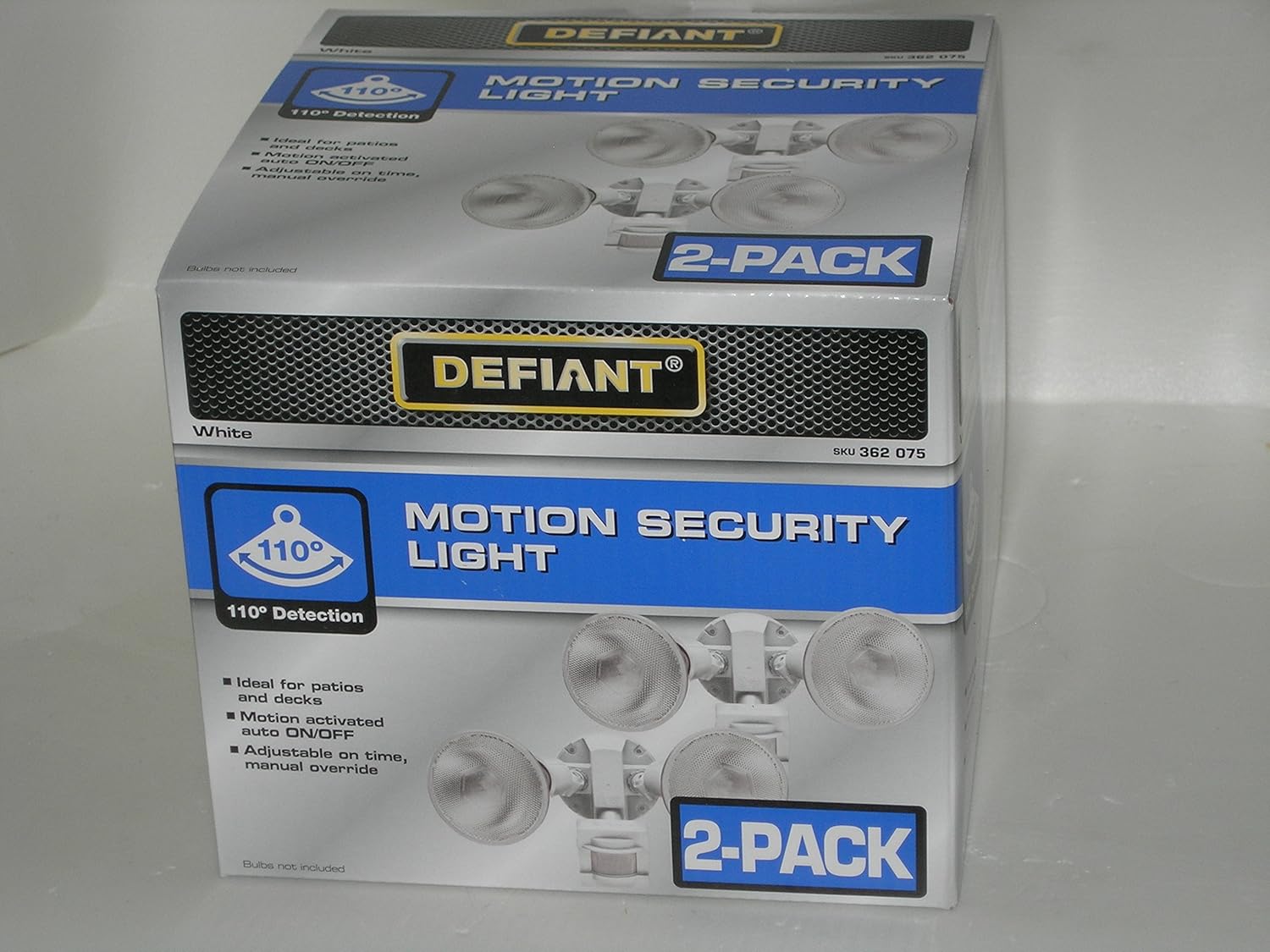 Defiant DFI-5408 120 Volt / 60 Hz Motion Security Light, White, Pack of ...