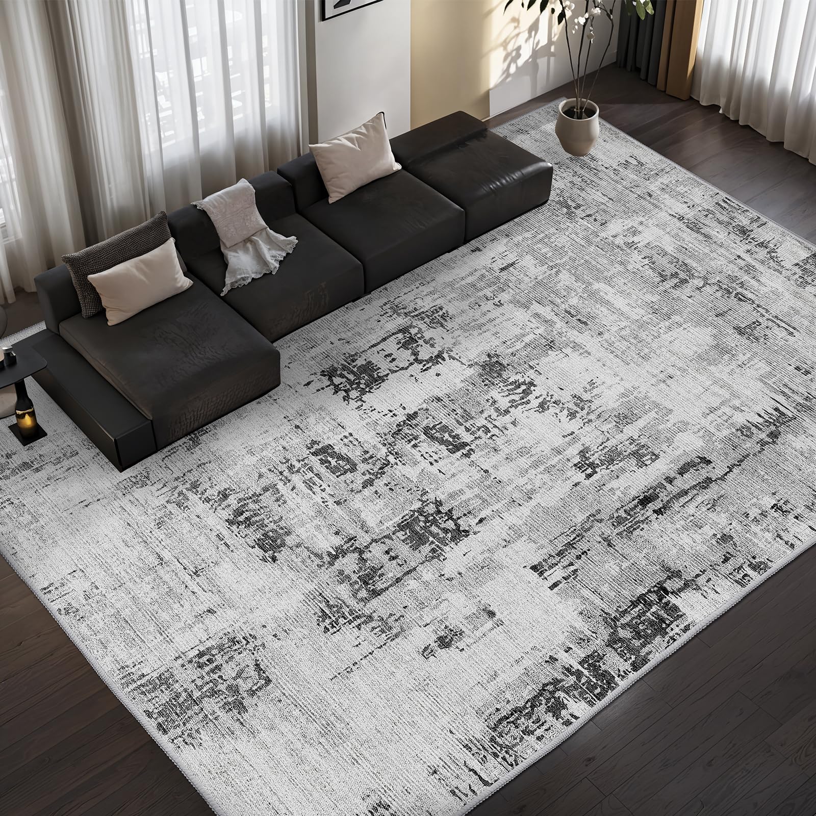 Vamcheer Washable Abstract Area Rug - Contemporary Style for Living ...