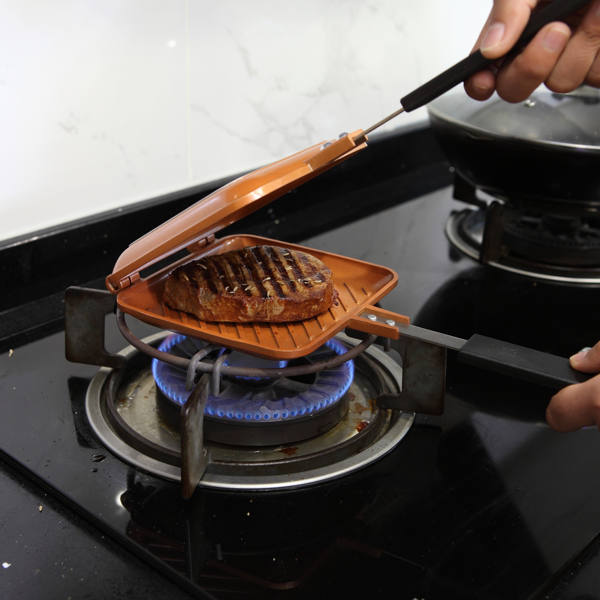 Nonstick Grilled Sandwich Panini Maker Double Coated Copper Ceramic nonstick-grilled-sandwich-panini-maker-double-coated-copper-ceramic