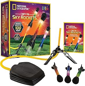 NATIONAL GEOGRAPHIC Light Up Air Rockets – Perfect Rocket Launcher Gift ...
