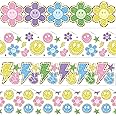 Amazon.com: AgincBerry 82Ft Preppy Smile Face Daisy Classroom Borders ...