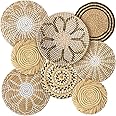 Amazon.com - Xuhal Set of 8 Hanging Woven Wall Basket Handmade ...