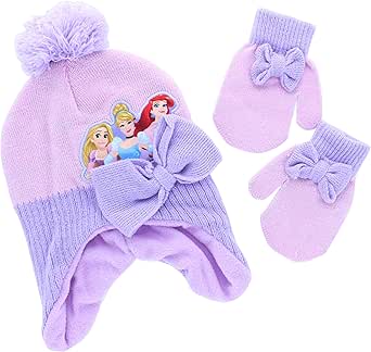 Amazon.com: Disney Princess Winter Hat & Mitten Set: Clothing