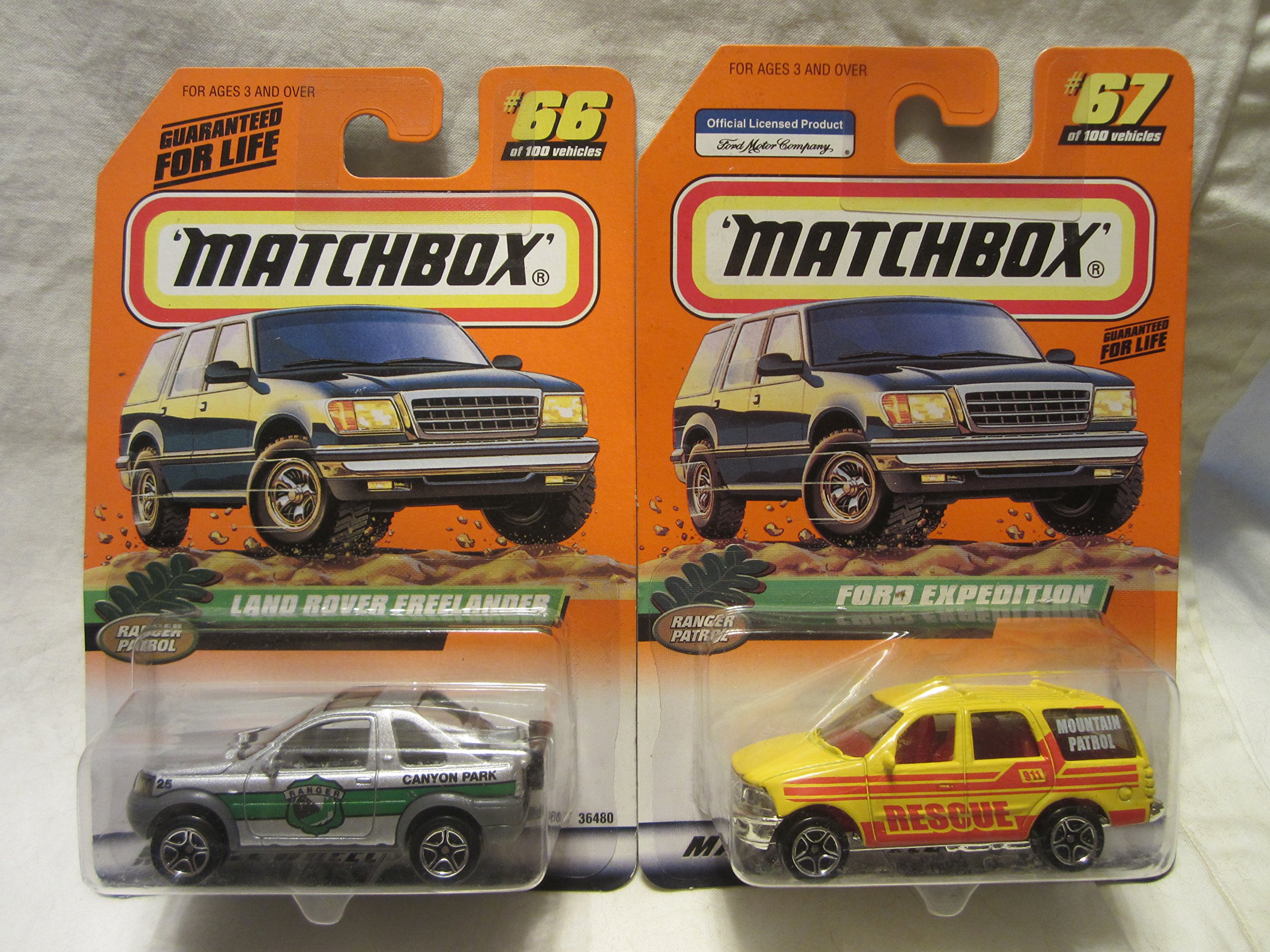 Matchbox Ford Expedition Mountain Rescue #67 & Land Rover Freelander ...