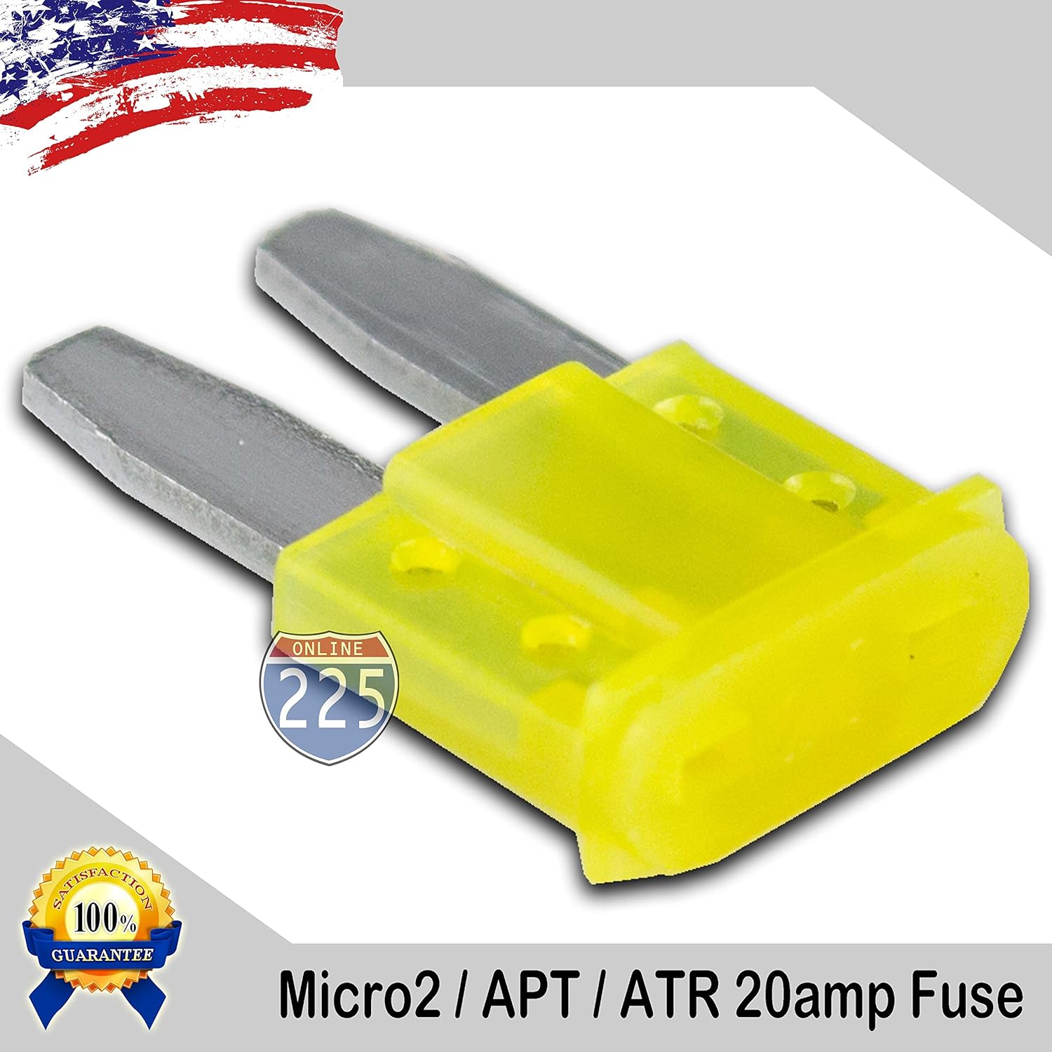 Amazon.com: 25 Pack 20 AMP APT ATR Micro2 Blade Fuse 20A Car Truck Boat ...