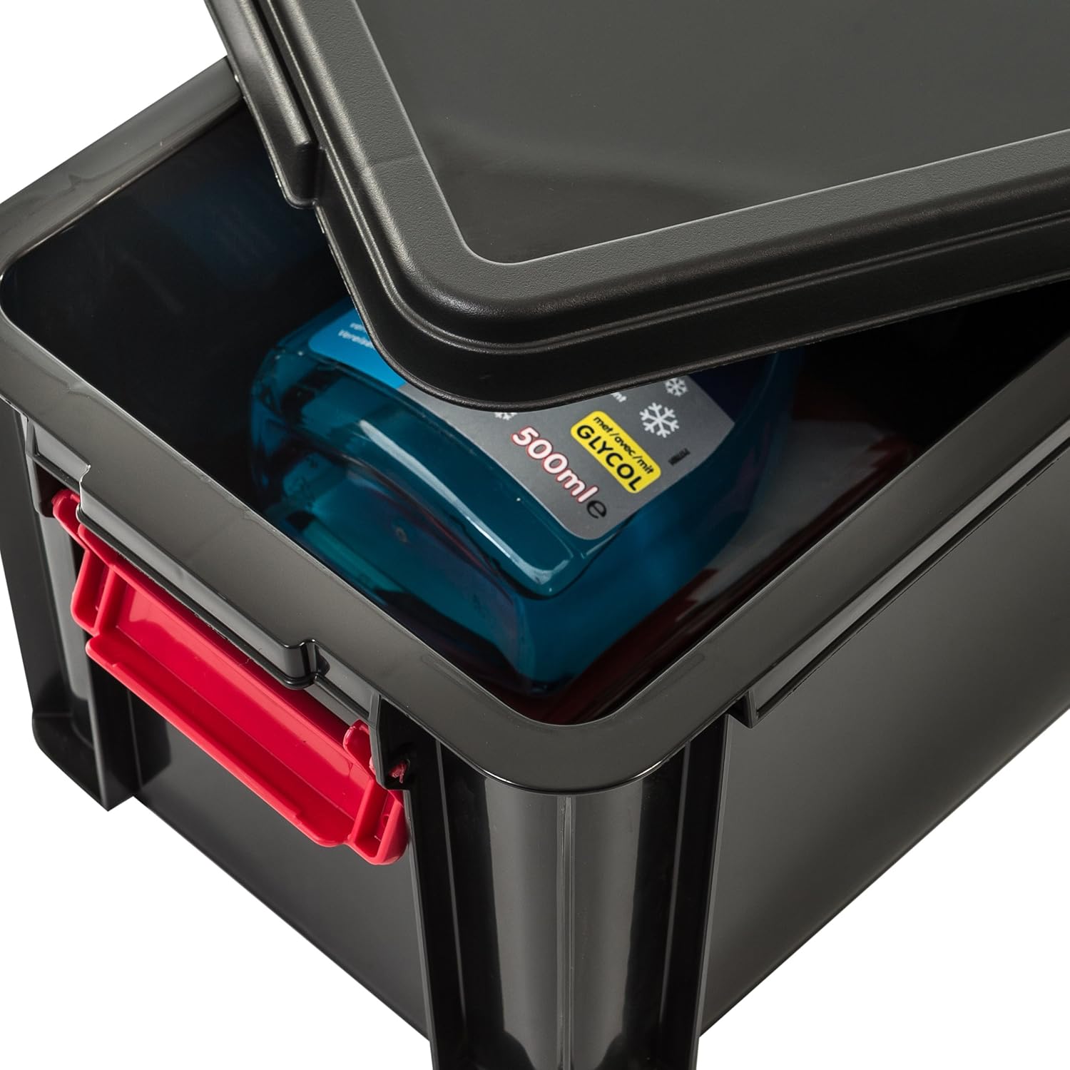 Iris Ohyama Storage lid/Stacking Boxes, Noir, 4 L/Set of 4 – BigaMart