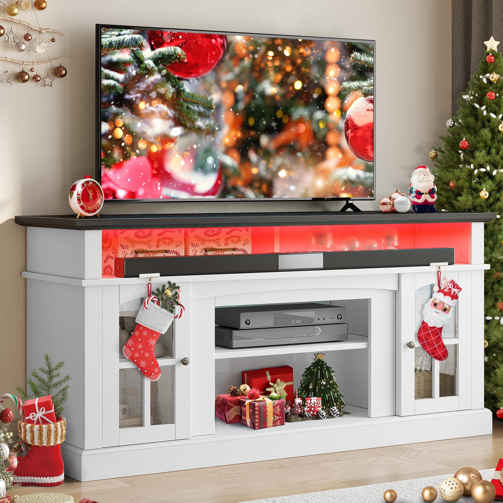 YITAHOME TV Stand Farmhouse Entertainment Center for TVs up to 65 Inch ...