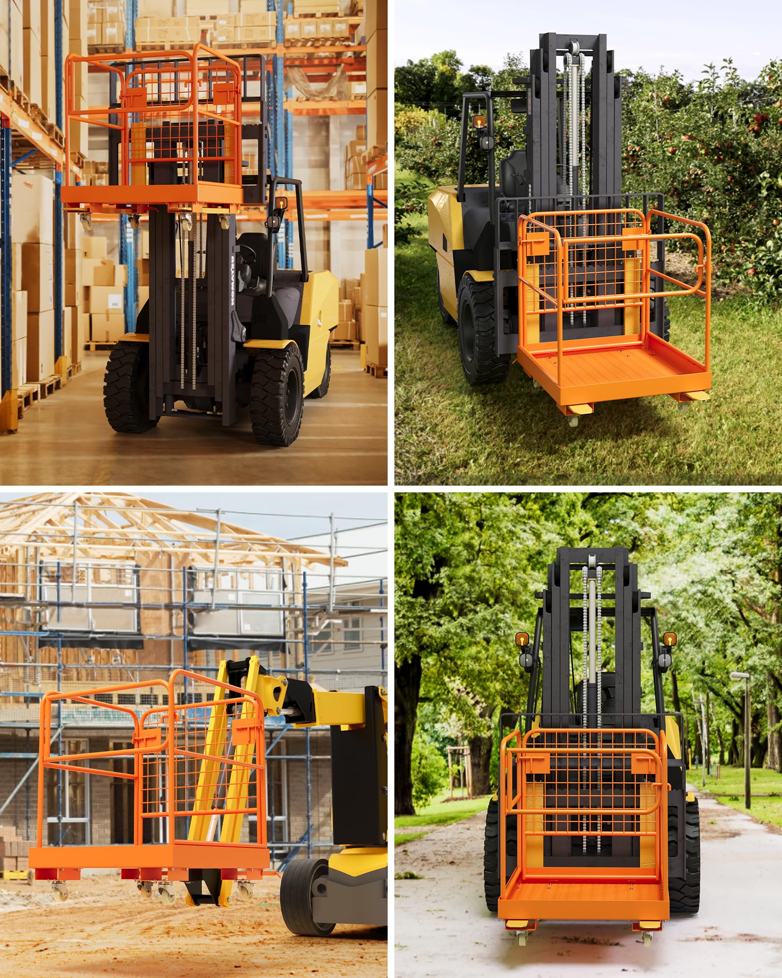 Mua 36"x36" Forklift Safety Cage, Foldable Forklift Work Platform ...