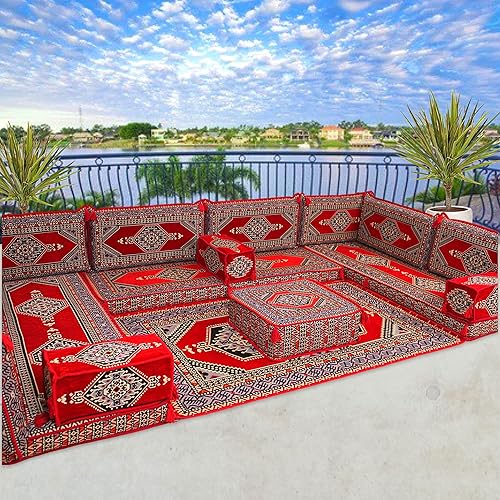 Arabic U Shaped Sofa Set, Arabic Floor Seating, Arabic Floor Sofa ...