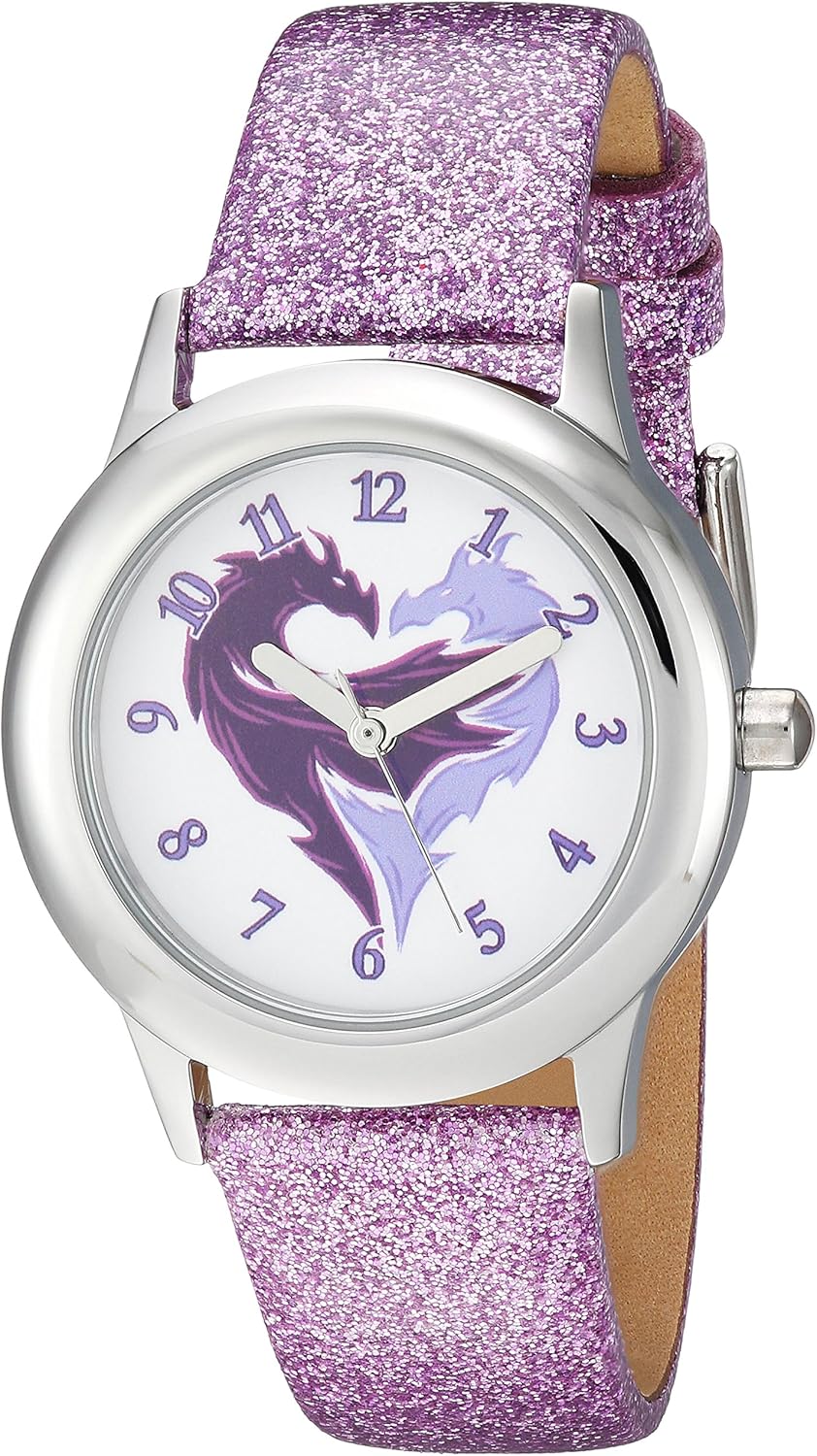 Amazon.com: DISNEY Girls Descendants Stainless Steel Analog-Quartz ...