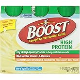 Amazon.com: Boost Very High Calorie Vanilla Nutritional Drink – 22g ...