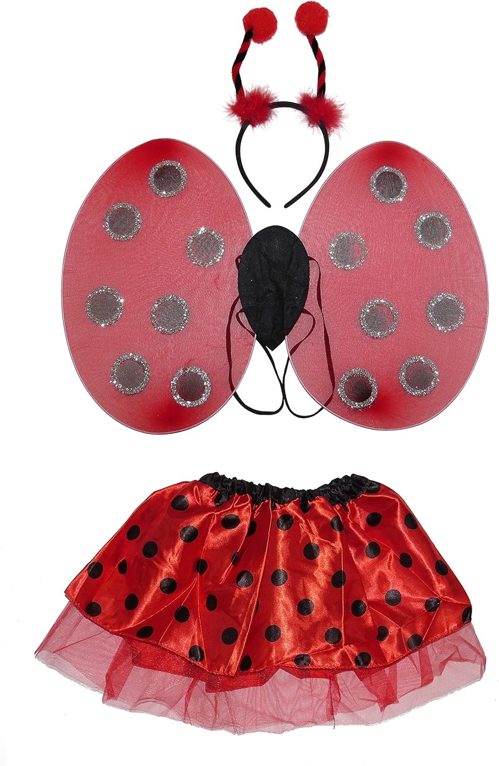 Beautiful Ladybird Wings Boppers and Tutu Costume Fancy Dress Set ...