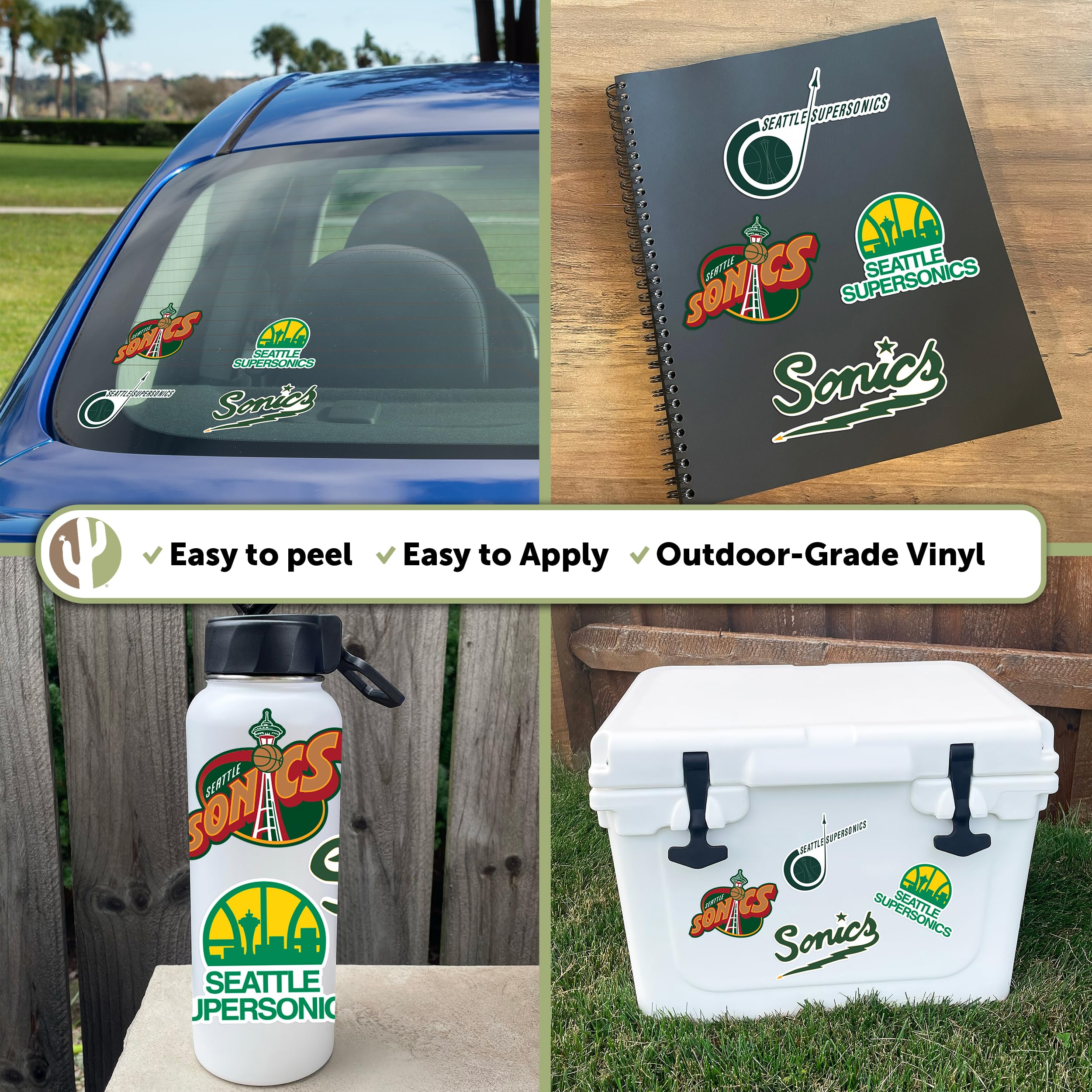 Mua Desert Cactus Seattle Super Sonics Sticker NBA Officially Licensed ...