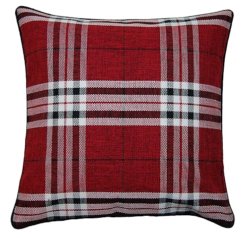 Highland Mist Tartan 16in x 16in Cushion Cover in Red: Amazon.co.uk ...