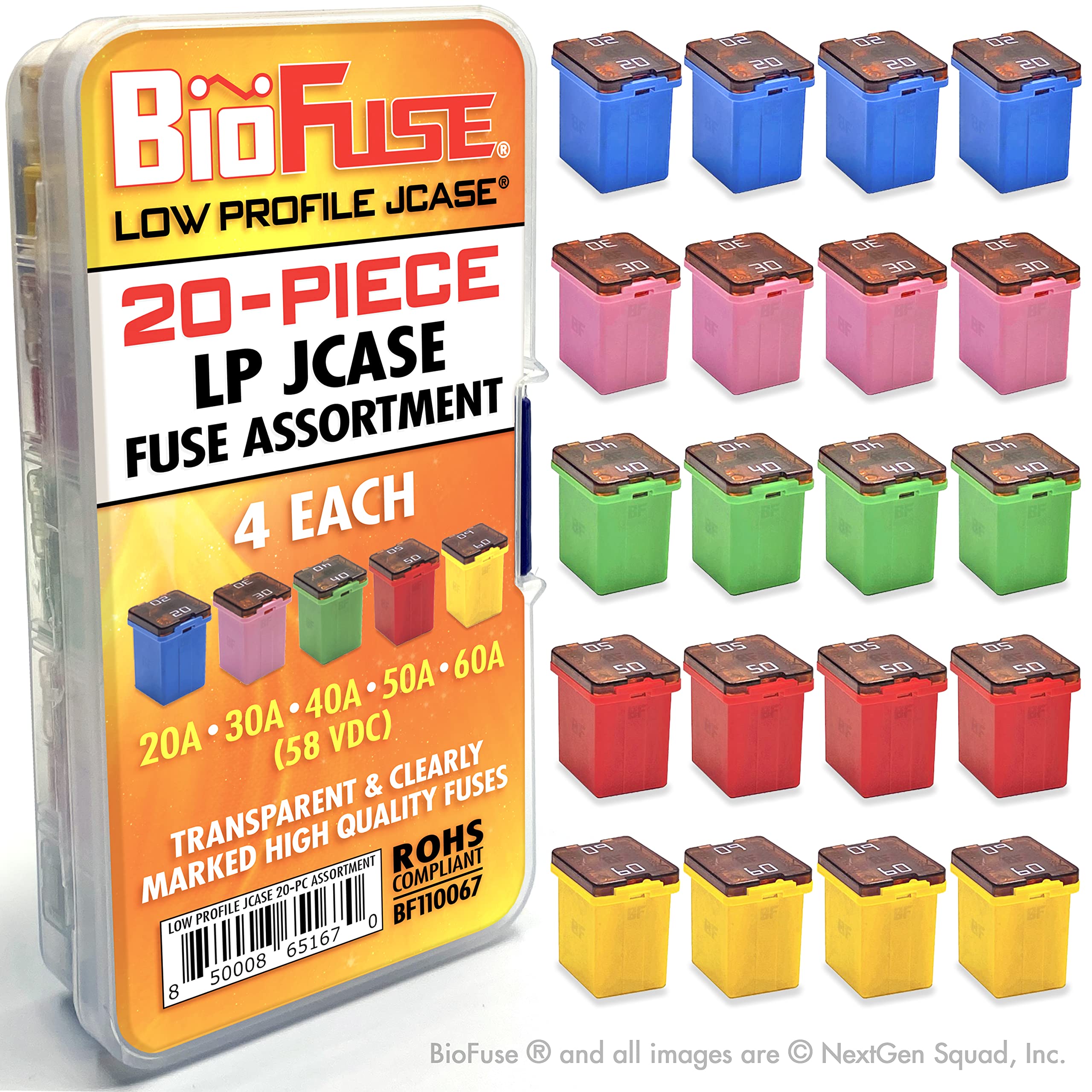 Mua LP (Low Profile) JCASE 20-Piece Cartridge Fuse Assortment 20A 30A ...