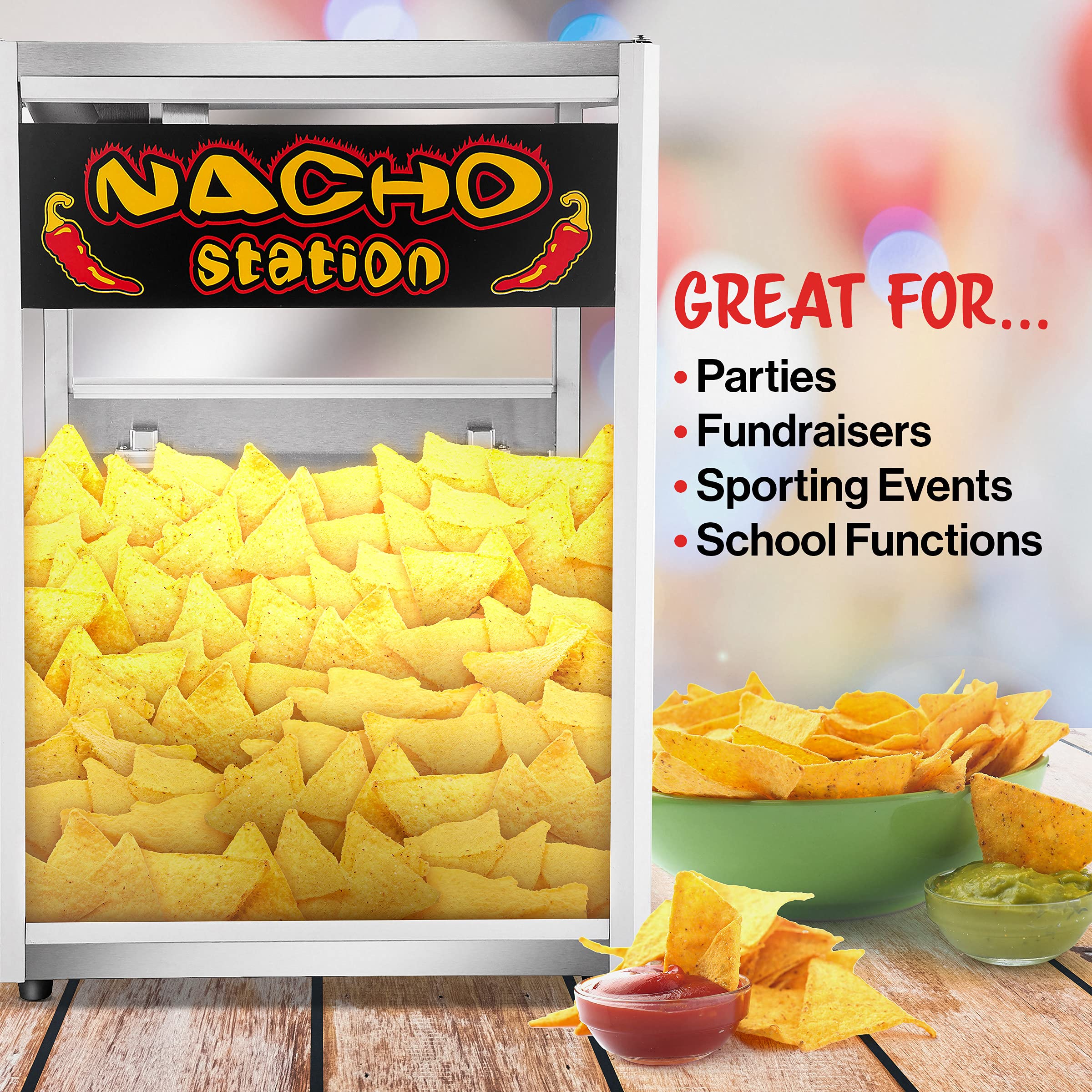 Nacho Machine Food Warmer - Steel Countertop Display Case And ...