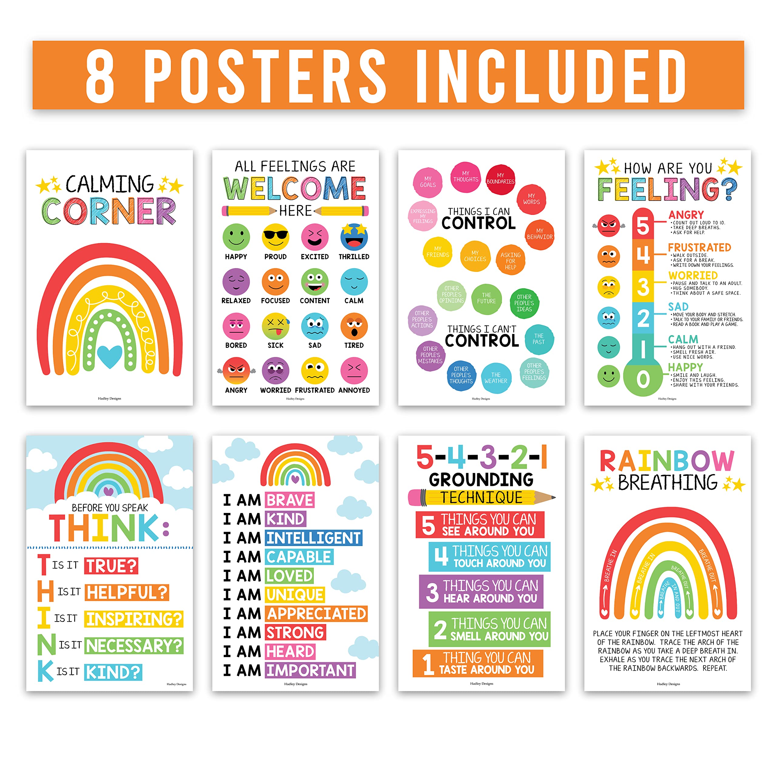 Mua Hadley Designs 8 Colorful Calming Corner Classroom Posters ...